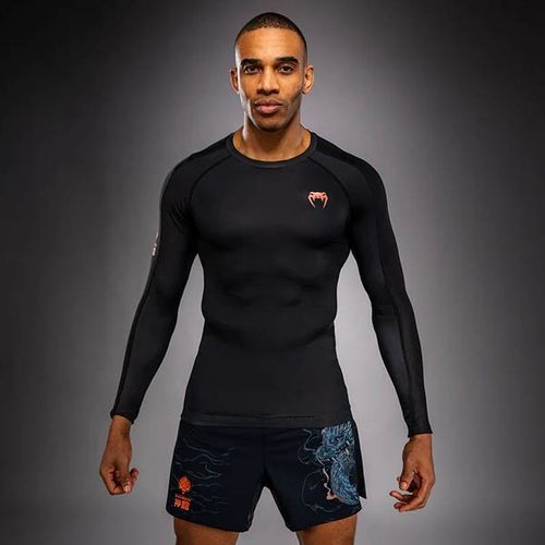 Venum Thunder Dragon Rashguard Dugi Rukav Crno/Sivi/Copper XXL