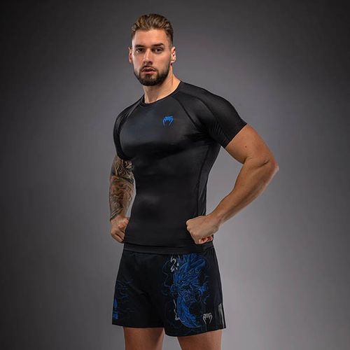 Venum Thunder Dragon Rashguard Kratki Rukav Crni/Royal Blue L