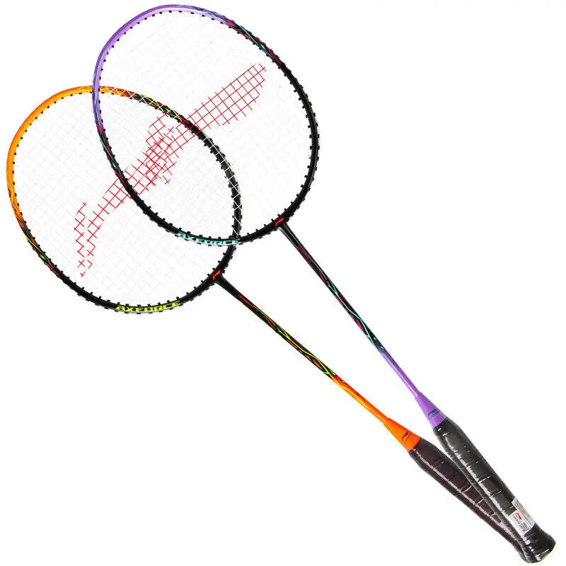 Set reketa za badminton, 2 komada, Ljubičasto-narandžasta