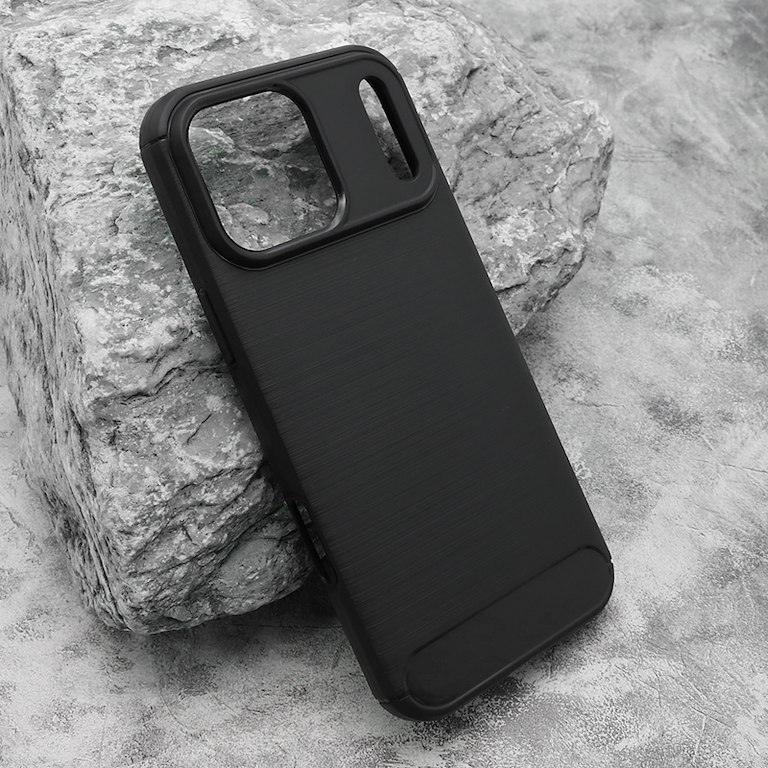 Futrola silikon BRUSHED za iPhone 17 Pro Max (6.9)/iPhone 18 Pro Max (6.9) crna