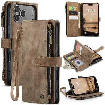 IPHONE 17 PRO MAX/18 PRO MAX CASEME C30 MULTIFUNKCIONALNA FUTROLA-NOVČANIK - BRAON