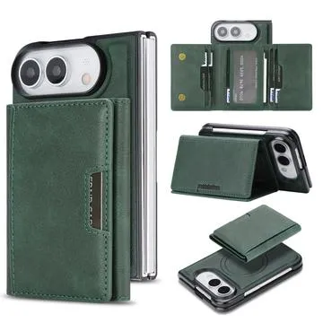 IPHONE DUO MAGNETIC TRI-FOLD WALLET CASE - GREEN