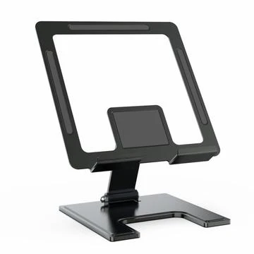 CCT17 FOLDING DESKTOP MINI PC HOLDER PORTABLE ANTI-SLIP METAL TABLETS STAND SUPPORT 1000G LOADING BEARING - TARNISH