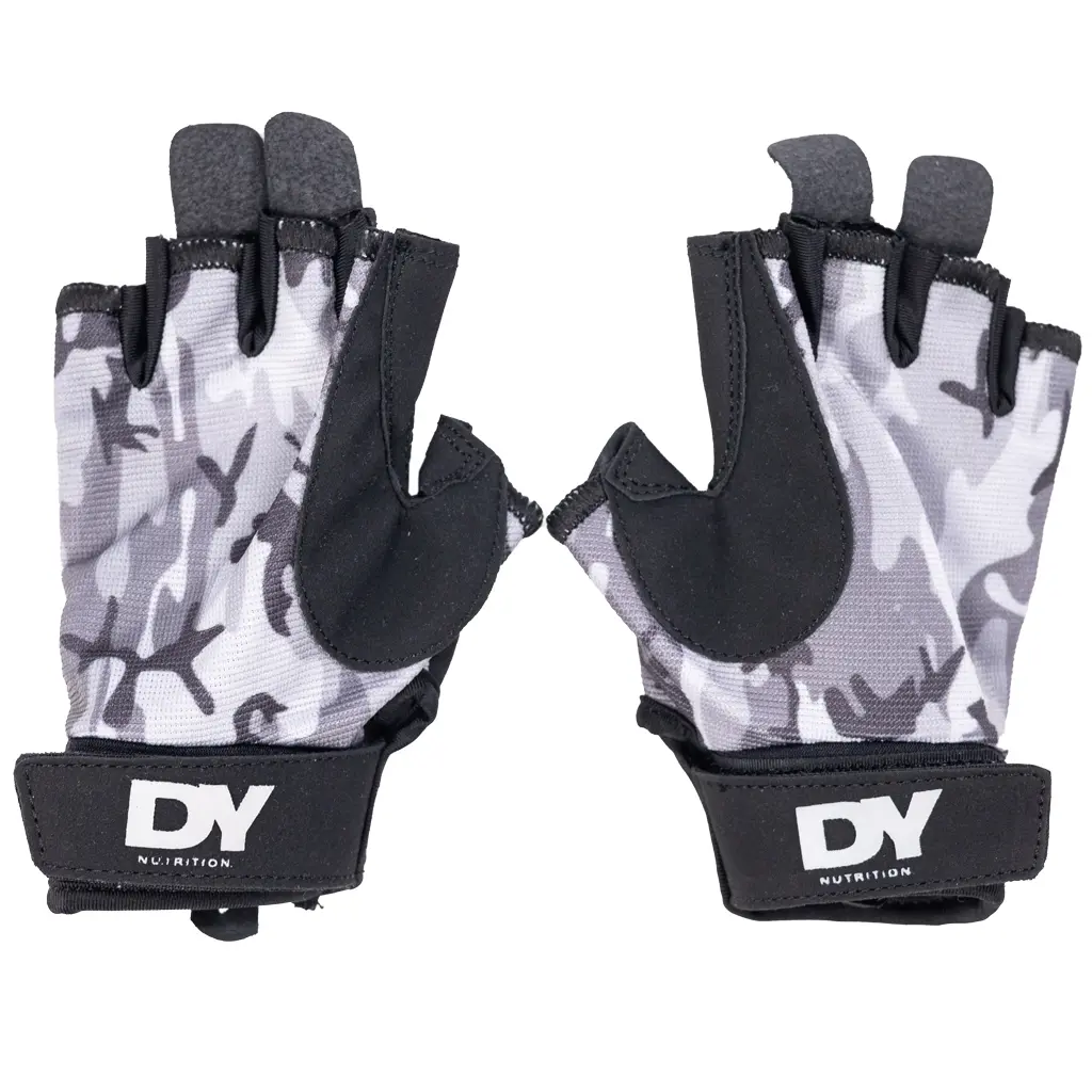 DY Nutrition Camo Rukavice za muškarce, Sivo-crne