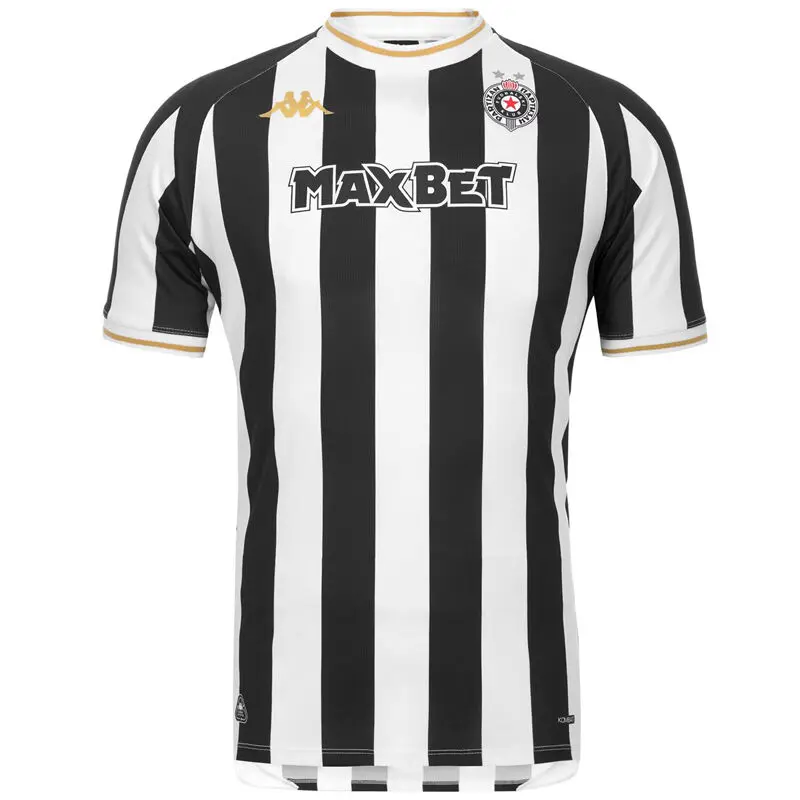 Kappa Dres za dečake Kombat 2027 Home Partizan, Crno-beli