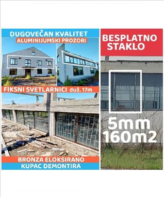 Besplatno staklo+alu prozori