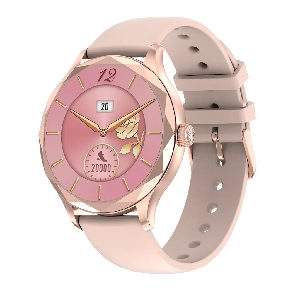 DTNO.1 Pametni sat DT Diamond zlatni (roze silikonska narukvica)