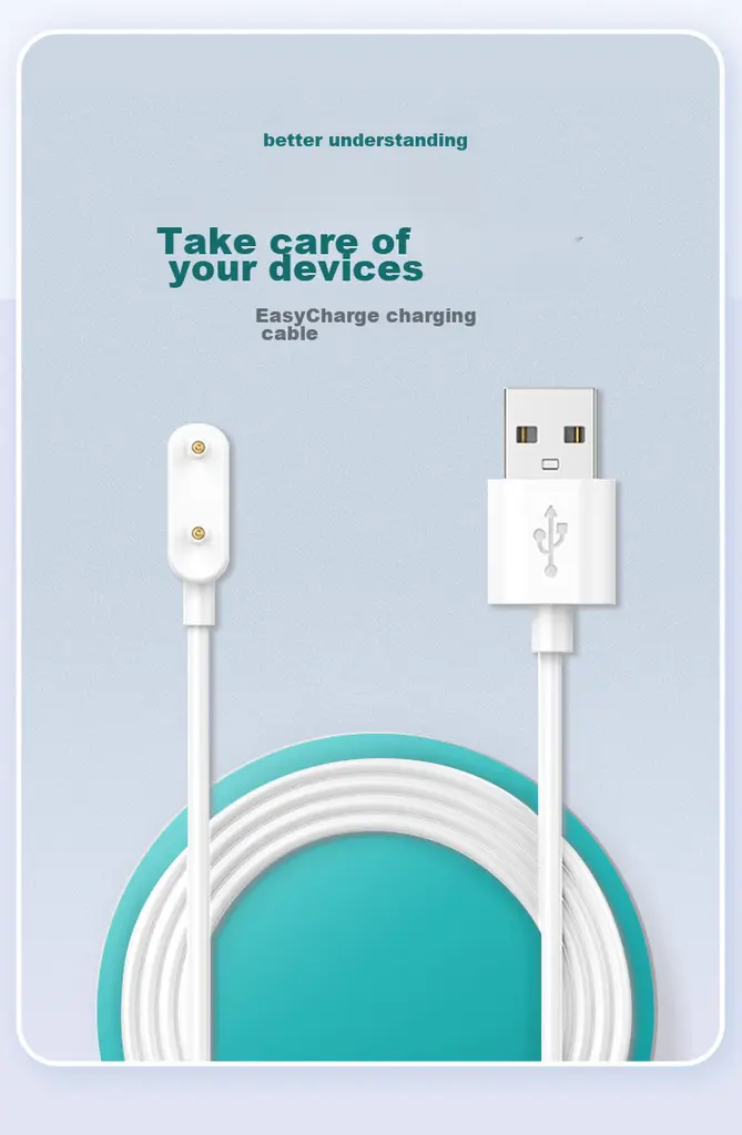 Kovol Zamenska narukvica za pametni sat + Kabl za punjenje pametnog sata za Huawei Band, Bela