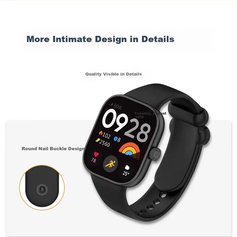 Xuanyi Zamenska narukvica za pametni sat za Redmi Watch 4/5, Crna