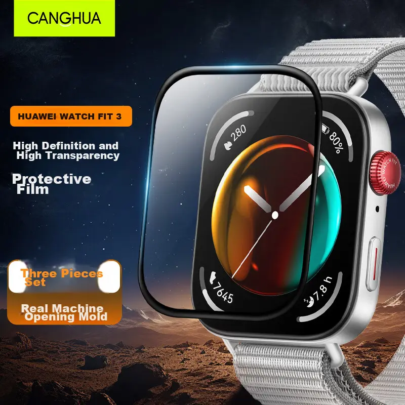 CangHua Zaštita stakla za pametni sat za Huawei Watch GT 6, 3 komada, Providna