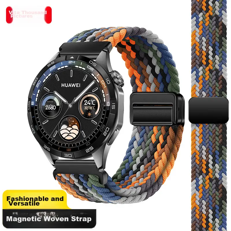 Weiqiantu Zamenska narukvica za pametni sat za Huawei Watch GT6/6pro/gt4/gt5/pro/gt3/3pro/4p, Šarena
