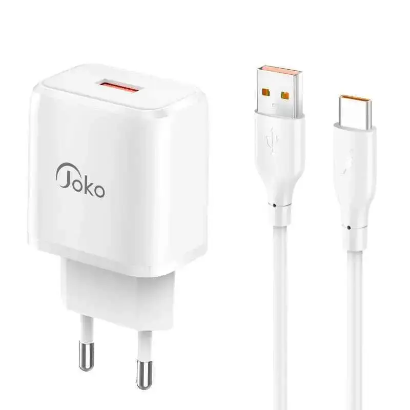 Konfulon Kućni punjač JK90 + DC65, PD 20W, sa kablom USB na Type C, Beli