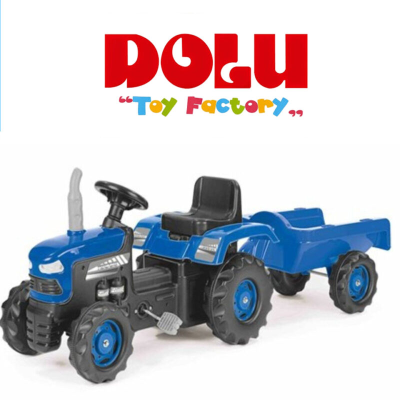 Plavi Traktor sa prikolicom 082534