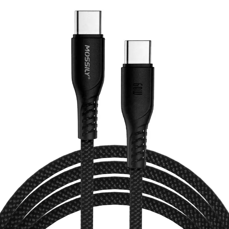 Mossily USB kabl JT212, Type-C to Type-C, 60W PD, 1m, Crni