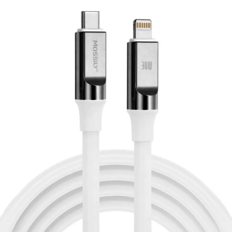 Mossily USB kabl JT188, Type-C to Lightning, 30W, 1m, Beli