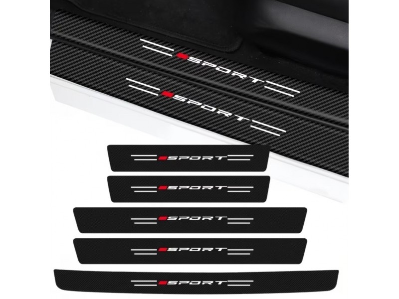 Karbon Nalepnice za Pragove Vrata - SPORT (Set 4 kom)