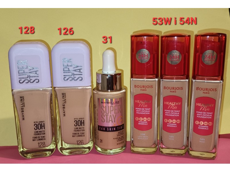 Bourjois Healthy mix puder , Maybelline super stay NOVO