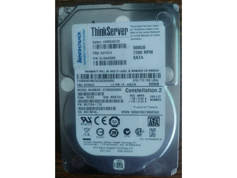 Hard Disk Lenovo 500 gb