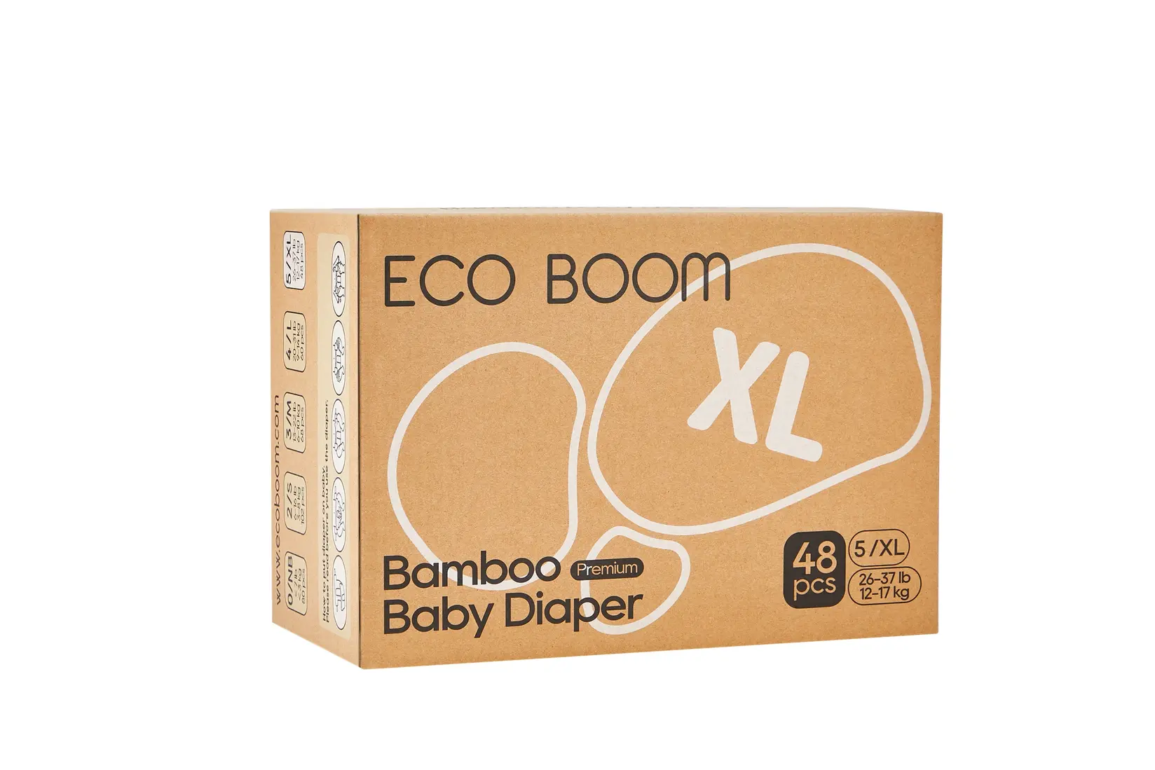 ECO BOOM PURE premium biorazgradive pelene za bebe veličina XL (od 12kg- 17kg) 48 kom