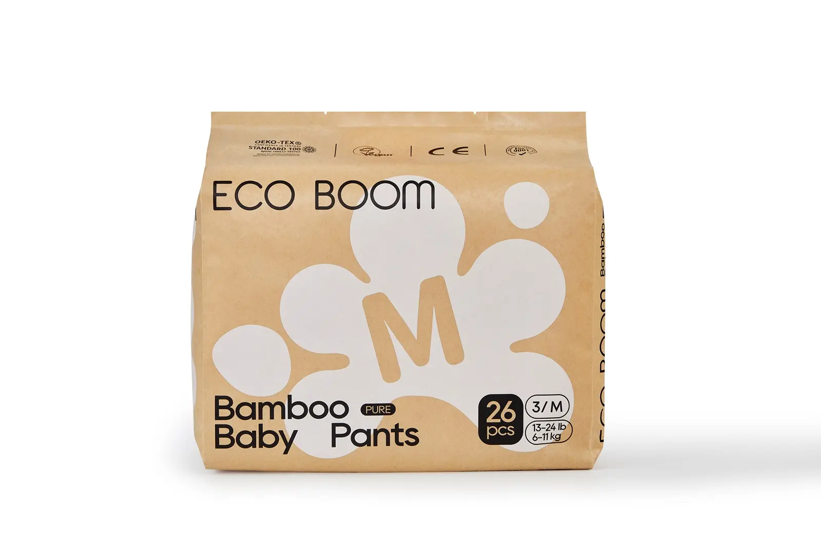 ECO BOOM biorazgradive pelene gaćice za bebe veličina M (od 6-11kg) 26 kom