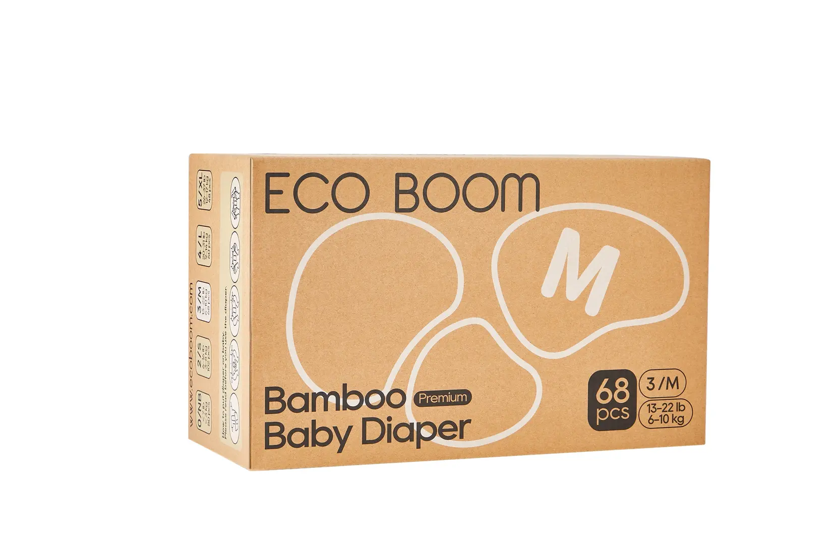 ECO BOOM PURE premium biorazgradive pelene za bebe veličina M (od 6-10kg) 68 kom