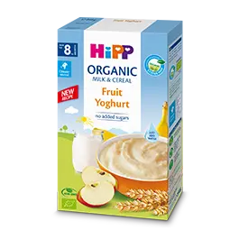 HIPP Instant kaša mleko i žitarice, Voće sa jogurtom 8M+, 250g