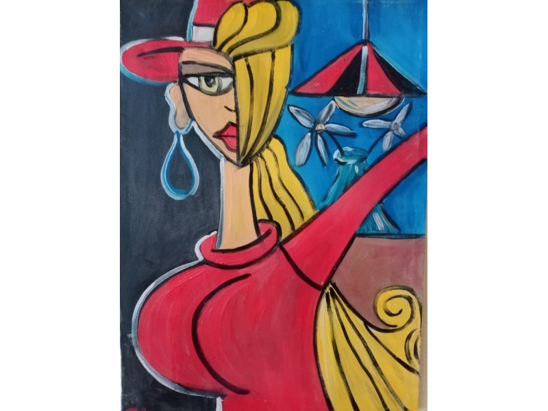 Selfi kubizam 70x50cm ulje na platnu