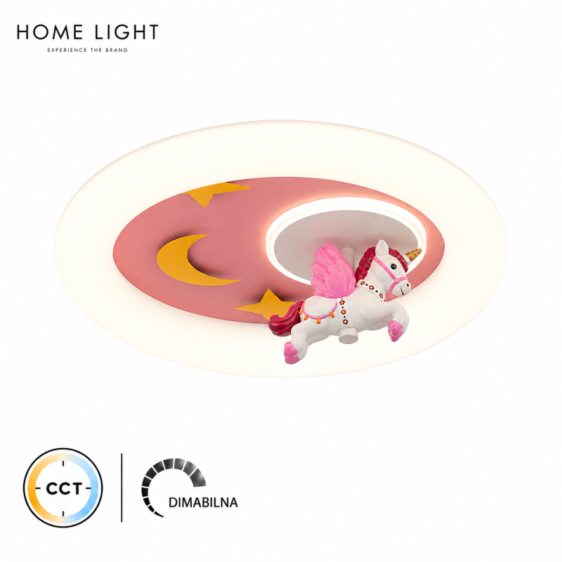 SOLEA 129 PLAFONSKA SVETILJKA ROZI JEDNOROG 24/54W HOME LIGHT