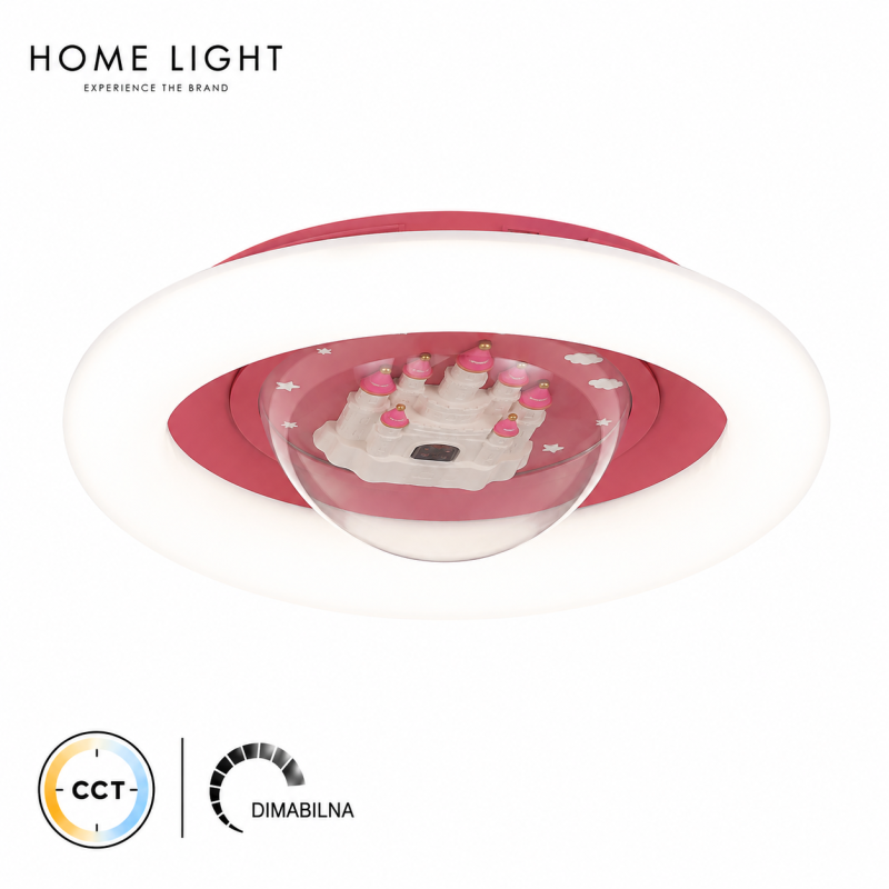 SOLEA 130 PLAFONSKA SVETILJKA DECIJA ROZI DVORAC 24/54W HOME LIGHT