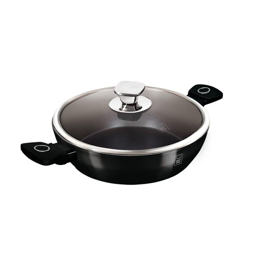 Kaufmax Šerpa plitka sa poklopcem 28cm Black Vantage Collection KM-0162ID: EK000887543