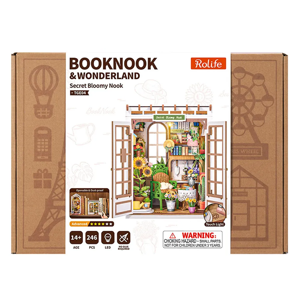Rolife Secret Bloomy Nook 3D Puzzle Book Nook