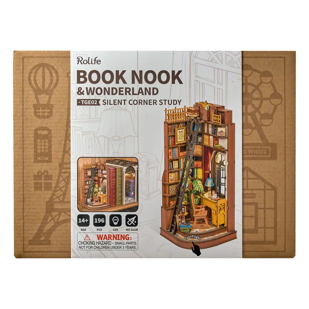 Rolife Silent Corner Study 3D Puzzle Book Nook