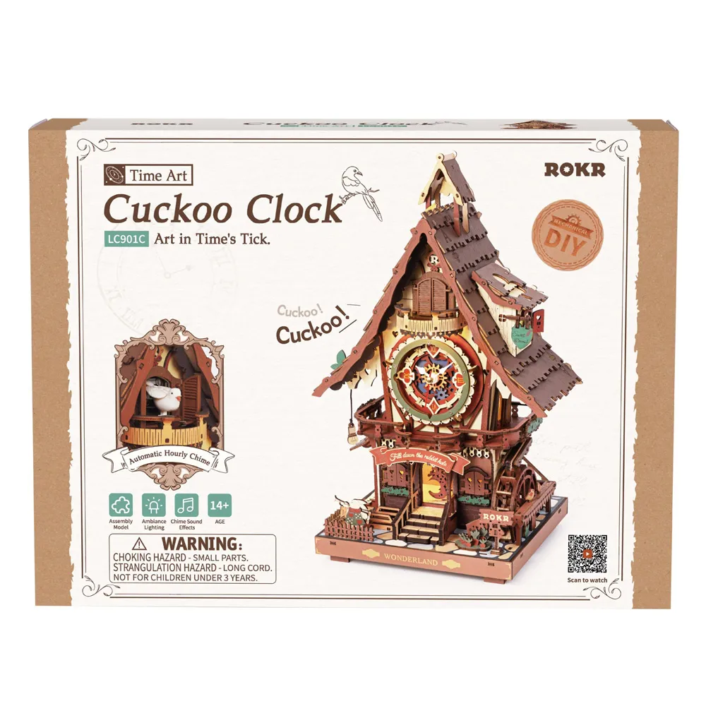 ROKR Cuckoo Clock Mechanical 3D Wooden Puzzle
