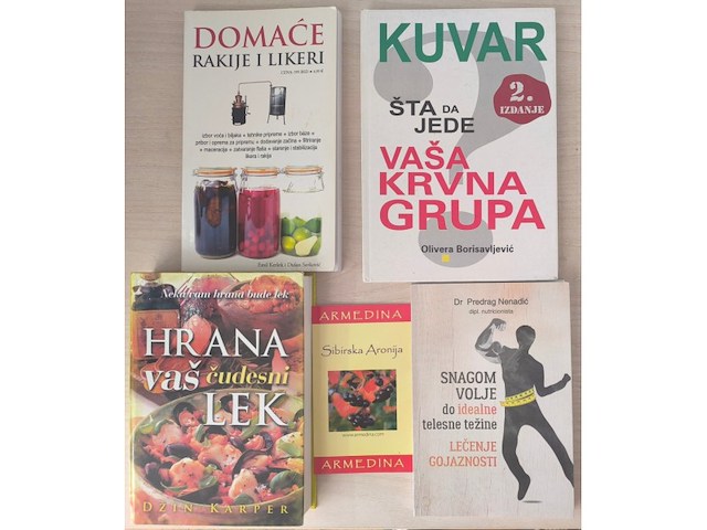 Zdrava ishrana – 5 knjiga