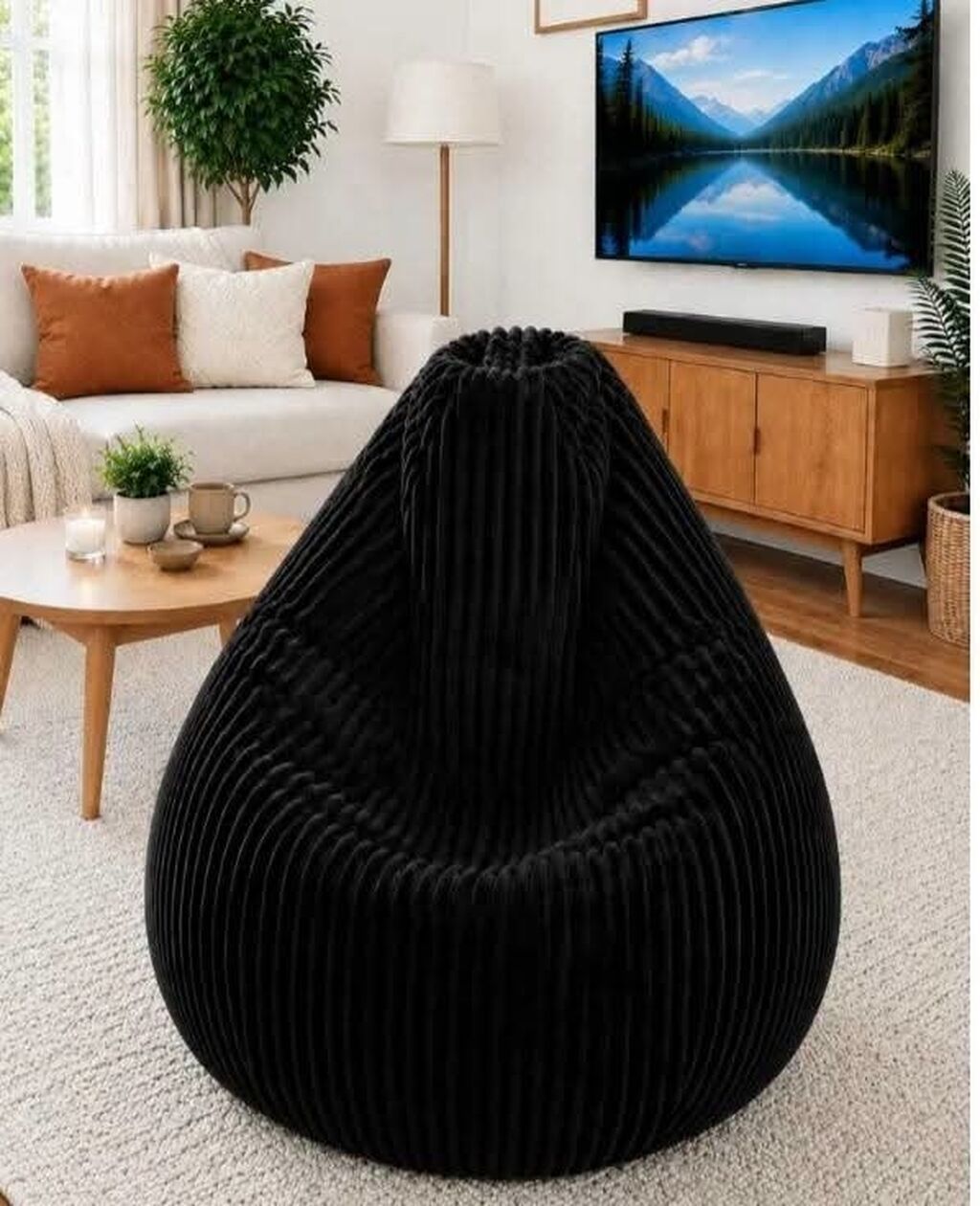 Fa, Puf fotelja – rebrasti pliš Dimenzije 280/130cm - Tip: meka puf