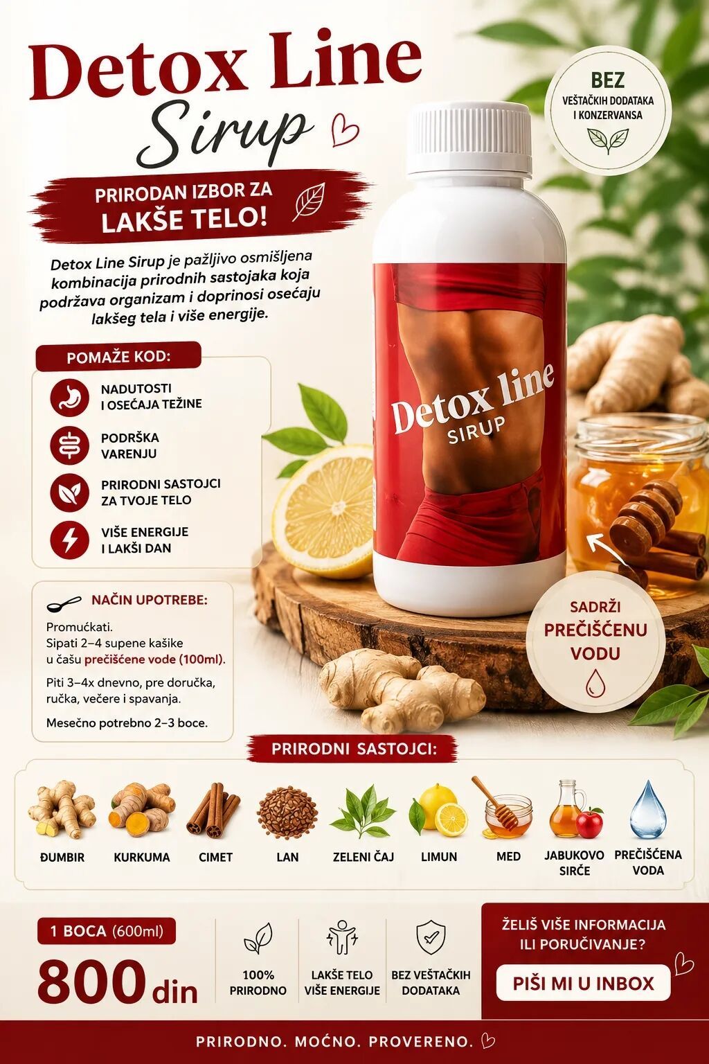 Detox Line sirup – prirodan izbor za lakše telo i više energije