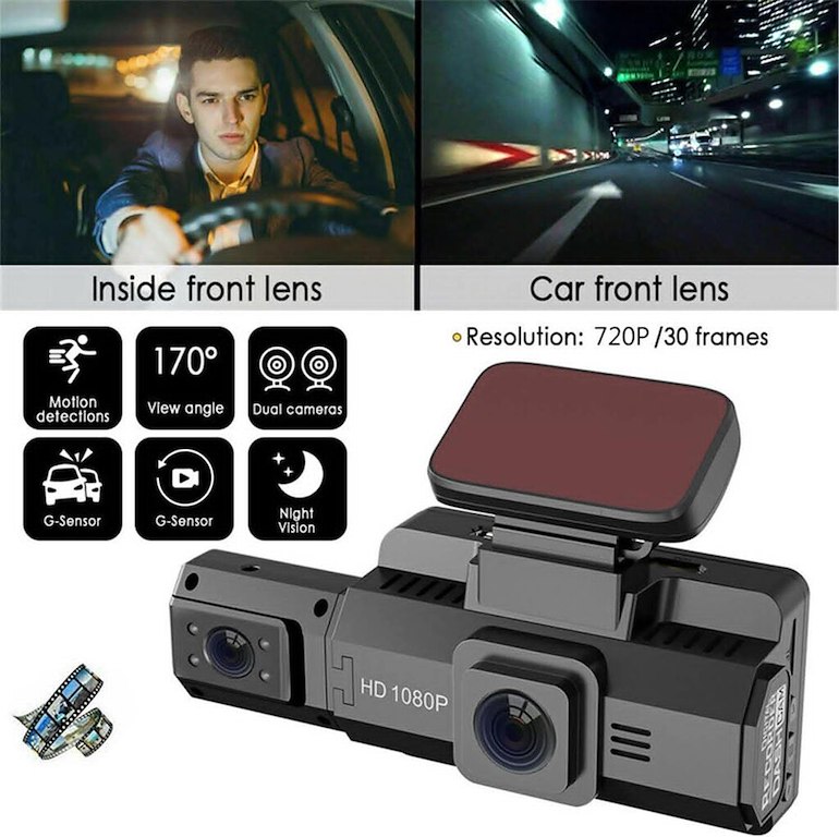 4000din Auto kamera Black Box sa dve kamere Snimite svaki trenutak