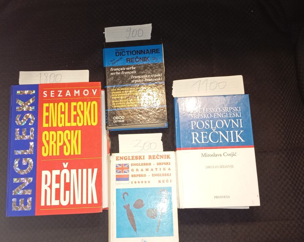 3 engleska i 1 francuski recnik