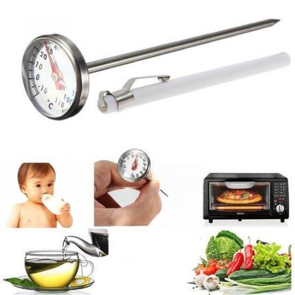 TERMOMETAR MESO MLEKO VODA ANALOGNI -10 DO +110PROHROM | Odlican