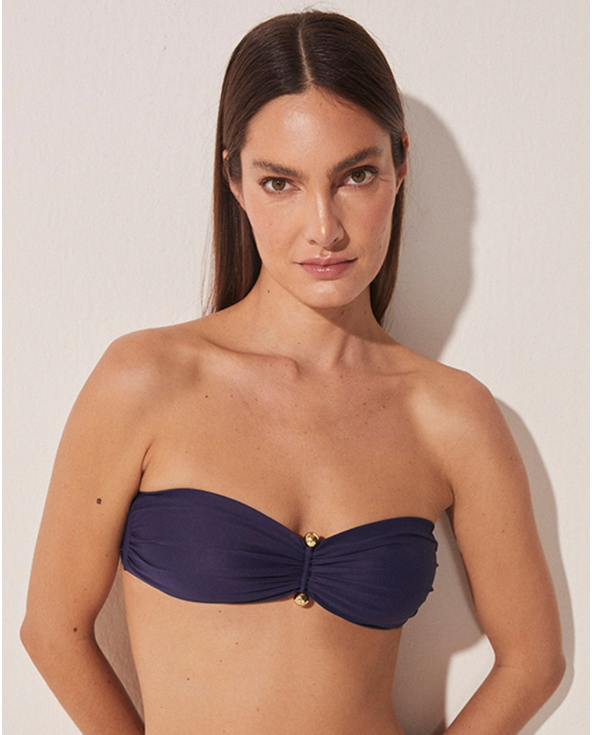 Top Bikini Media Veleiro Azul Marinho
