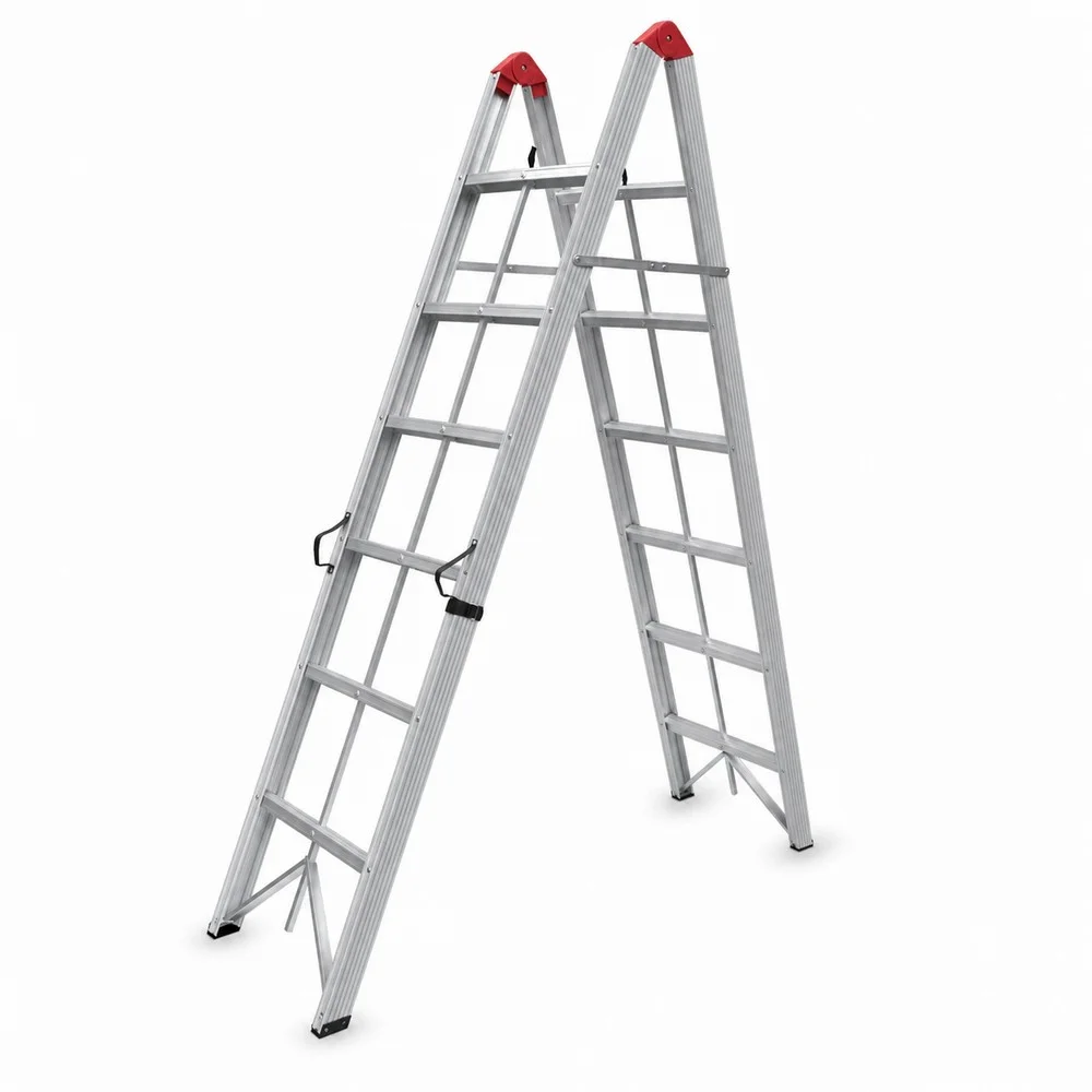 SuperStep Duple Sklopive Štapne Alu Merdevine 2x6 218cm