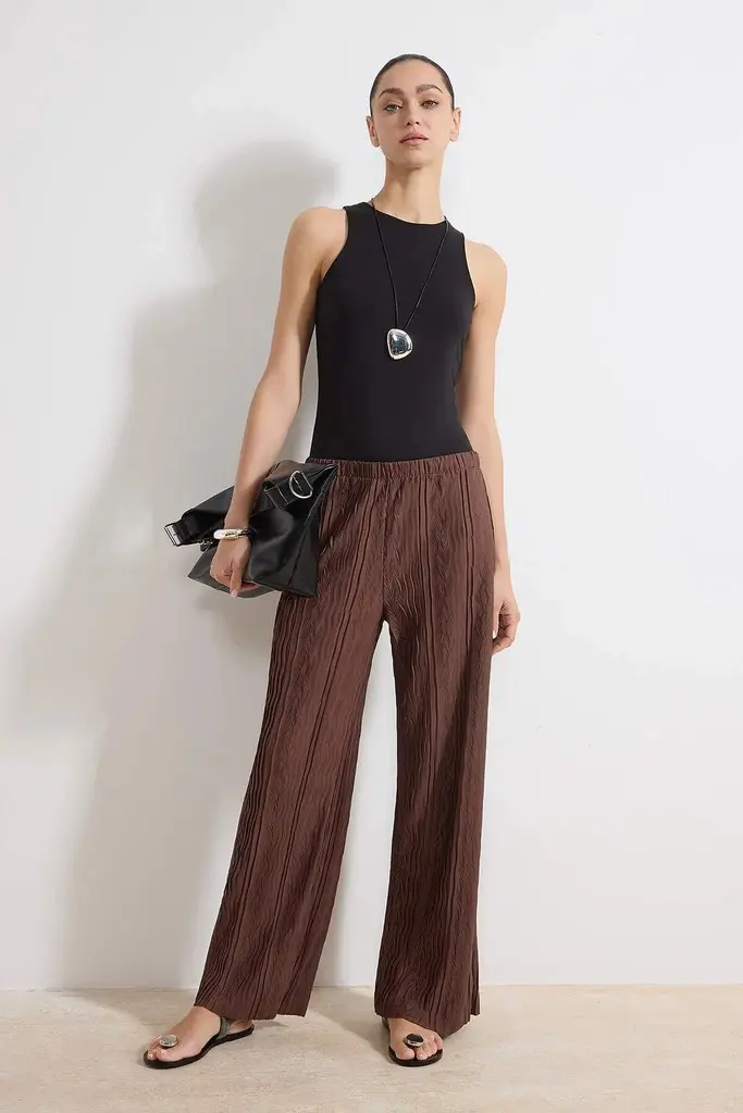 Trendyol Milla ženske pantalone Twoss26Pl00002, braon-braon