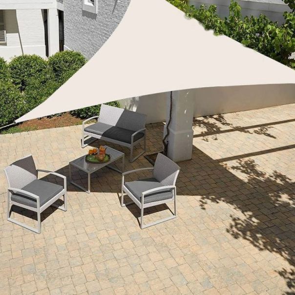 MODERNHOME Solarno trouglasto jedro za hlad 4x4x4m, bež