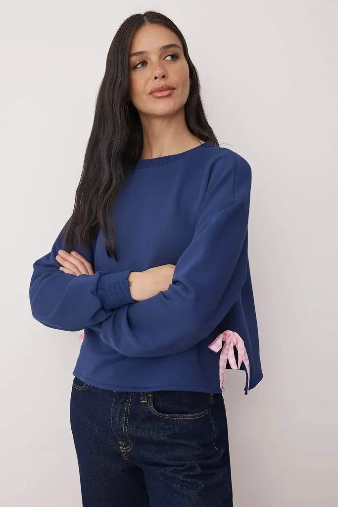 Trendyol Milla ženski duks Twoaw26Sw00075, tamnoplava