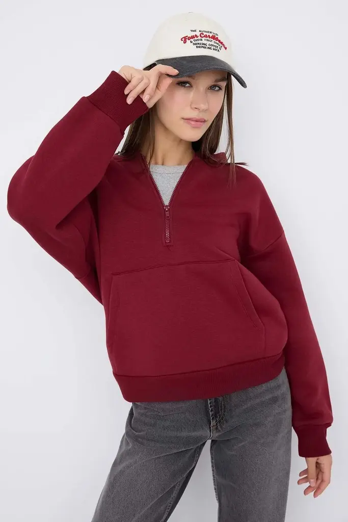 Trendyol Milla dečiji duks Twoaw26Sw00160, bordo
