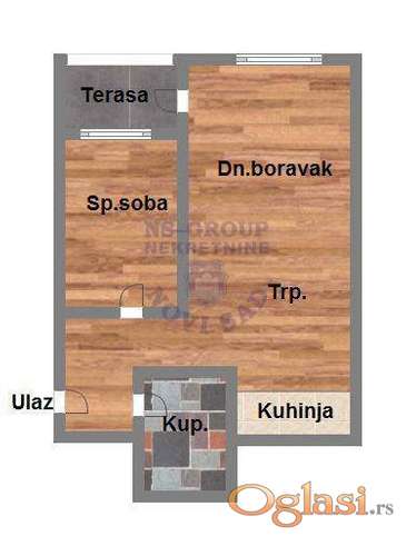 Dvoiposovan stan u izgradnji - Futog