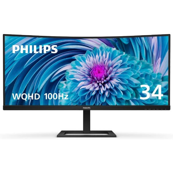 PHILIPS Monitor 346E2CUAE/00 34"/VA,zakrivljen,21:9/3440x1440/100Hz/1ms MPRT/HDMI,DP,USB/visina/crna