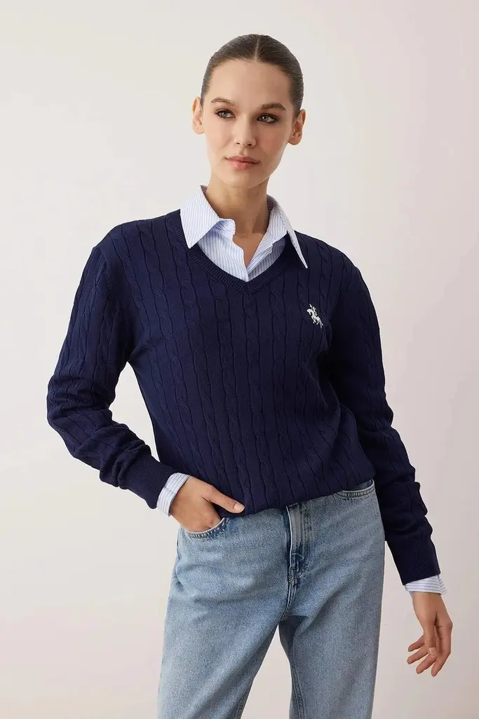 Trendyol Milla ženski duks Twoaw26Kz00259, tamnoplava