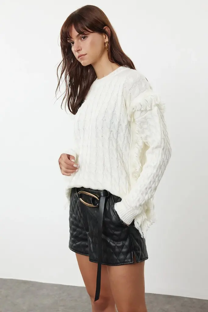 Trendyol Milla ženski duks TWOAW25KZ00247, Bela