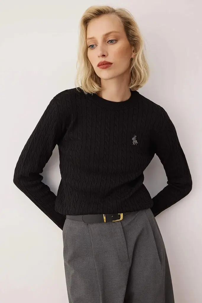 Trendyol Milla ženski duks Twoaw26Kz00122, Crna-Crna